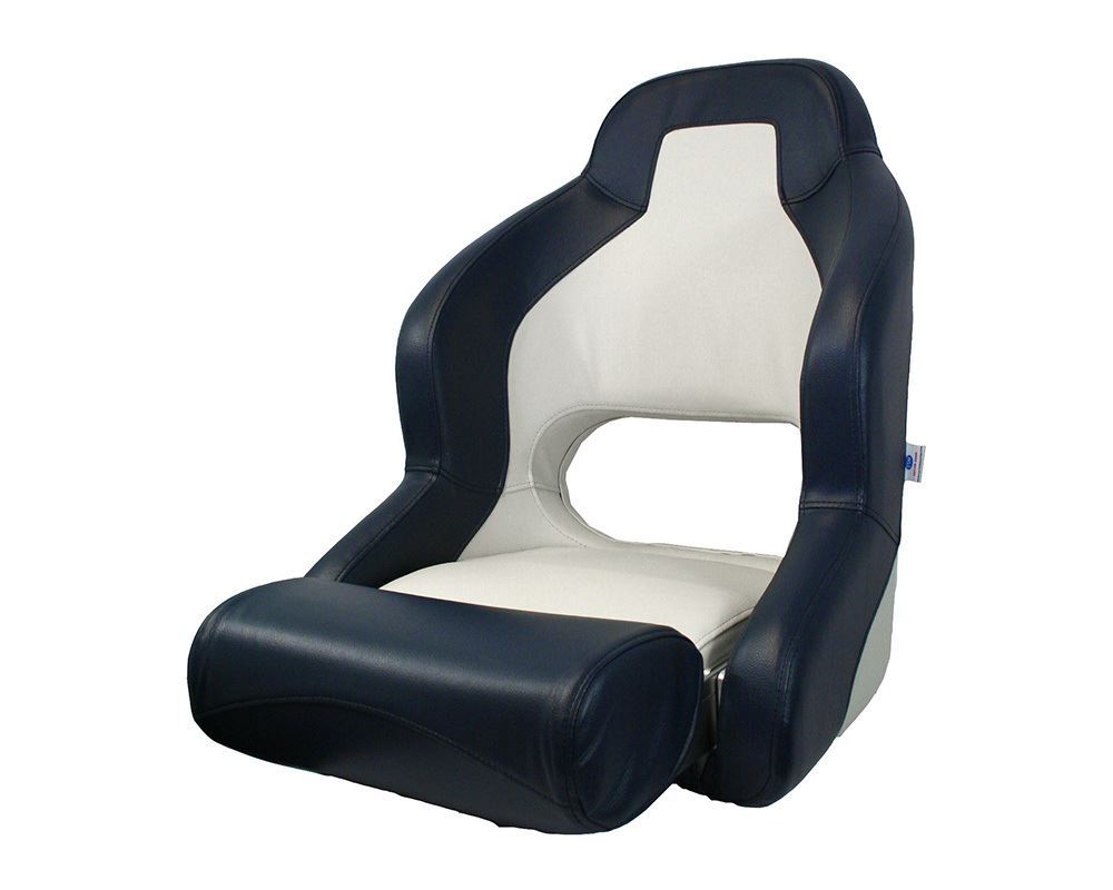 Seat - H52 Compact Helmsman with Flip-Up Cushion - Boat Accessories