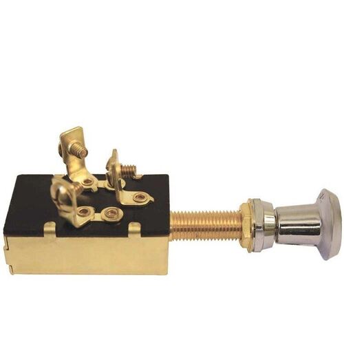 Switch - Brass Push/Pull 3 Position - Boat Accessories Australia
