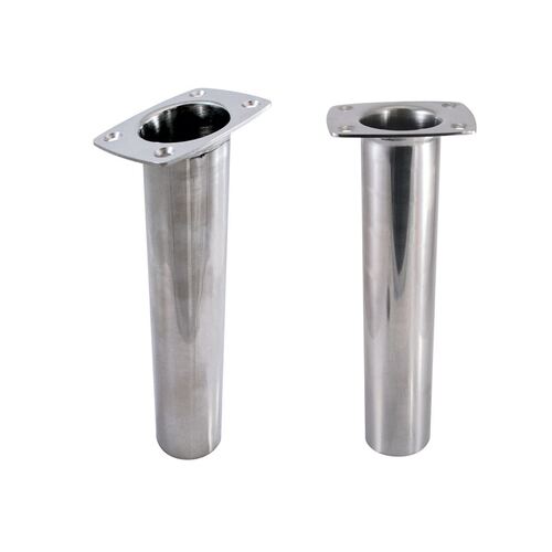 Stainless Steel Flush Mount Rod Holder - Straight/Angled - BAA
